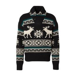 Polo Ralph Lauren Pullover Herren Größe L dunkelgrün / schwarz / wollweiß
