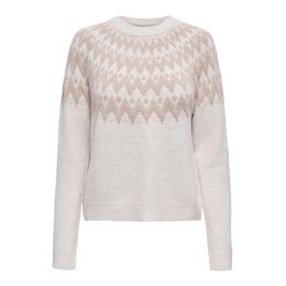 Only Pullover 'ONLFRY' Damen Gr&ouml;&szlig;e S rosegold / hellgrau
