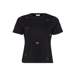 Only Carmakoma T-Shirt 'CARKITA' Damen Gr&ouml;&szlig;e 7XL dunkelrot / schwarz