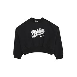 Nike Sportswear Sweatshirt M&auml;dchen Gr&ouml;&szlig;e 122/128 schwarz / silber