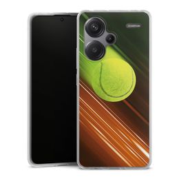 DeinDesign Xiaomi Redmi Note 13 Pro Plus Handy Silikon Hülle Case transparent Handyhülle Tennis Ball Hobby Silikon Case