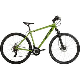 Mountainbike WYLD "Mountainbike Hardtail Twentyniner 29“ Heist grün 21 Gänge RH 51 cm" Gr. 51, grün (grün, schwarz), Fahrräder, 51cm, 29 Zoll (73,66cm) hinten: 29 Zoll (73,66cm)