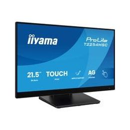 iiyama ProLite T2254MSC-B2AG, LED-Monitor 54.6 cm (21.5 Zoll), schwarz (matt), FullHD, IPS, Touchscreen, USB-Hub, 100Hz Panel