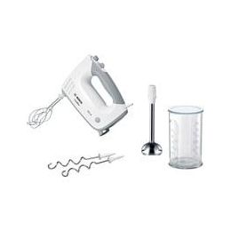 Bosch Handmixer ErgoMixx MFQ36470 wei&szlig;/grau, 450 Watt, mit Mixfu&szlig; und Becher