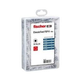 Fischer Meister-Box ClassicFast SK TG TX, 4,5 - 5,0mm, Schrauben-Set 110-teilig, mit Teilgewinde