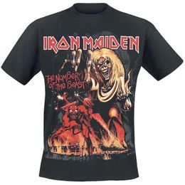 Iron Maiden Number Of The Beast Graphic T-Shirt schwarz in 4XL IRONRX100523BK