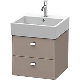Duravit Brioso Waschtischunterbau BR415201043 484x459mm, Basalt Matt, 2 Auszüge, Griff Chrom
