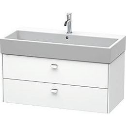 Duravit Brioso Waschtischunterbau BR415601018 984x459mm, Weiß Matt, 2 Auszüge, Griff Chrom