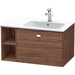 Duravit Brioso Waschtischunterbau BR401401021 820x479mm, Nussbaum Dunkel/Chrom, Regal rechts