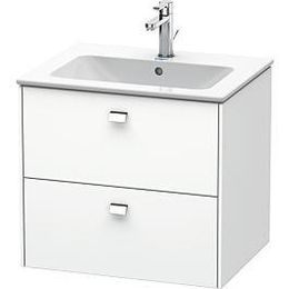 Duravit Brioso Waschtischunterbau BR410101018 620x553 mm, Weiß Matt, 2 Auszüge, Griff Chrom