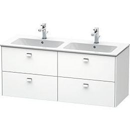 Duravit Brioso Waschtischunterbau BR410601018 1290x553 mm Weiß Matt, 4 Auszüge, Griff Chrom