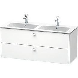 Duravit Brioso Waschtischunterschrank BR410501018 1290x553 mm Weiß Matt, 2 Auszüge, Griff Chrom