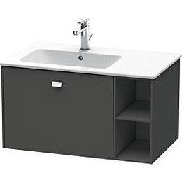 Duravit Brioso Waschtischunterbau BR401201049 820x479mm, Graphit Matt, Regal links, Griff Chrom