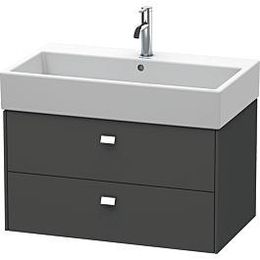Duravit Brioso Waschtischunterbau BR415501049 784x459mm, Graphit Matt, 2 Auszüge, Griff Chrom