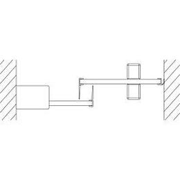 Kermi Nica Gleittür 2-tlg., mit Festfeld NIL2R12020VAK 120x200cm, silber hochglanz, ESG klar, rechts
