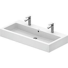 Duravit Vero Waschtisch 04541000241 100 x 47 cm, weiss, wondergliss, 2 Hahnlöcher