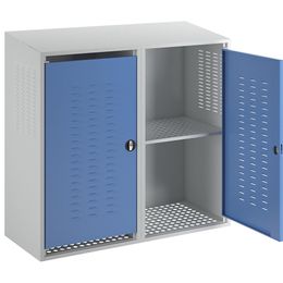 eurokraft pro Gasflaschenschrank, 2 Türen, Höhe hinten 1600 mm, vorne 1500 mm