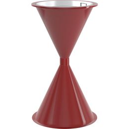 Var Kegel-Standascher aus Kunststoff, ohne Dach, verkehrsrot