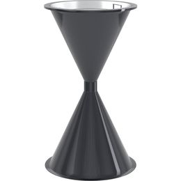 Var Kegel-Standascher aus Kunststoff, ohne Dach, schwarzgrau