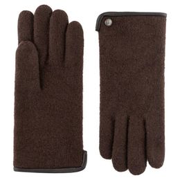 Roeckl Full Finger Gloves 'FELTED WOOL' female Brown size 6,5