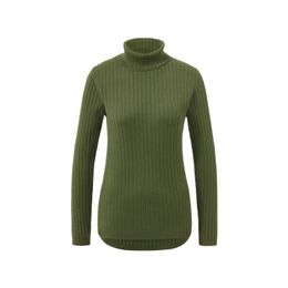 Tchibo - Gerippter Rollkragenpullover - Damen - Gr. L - olivgrün