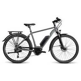 E-Bike Hawk BIKES "E-Trekking 500 Gent" Gr. 53, grau (grau, schwarz), Elektrofahrräder, 53cm, 28 Zoll (71,12cm), Pedelec, Elektrofahrrad für Damen u. Herren
