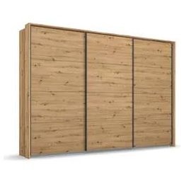 Schwebetürenschrank Rauch "Kleiderschrank Schrank Garderobe OTELI inkl. 3 Innenschubladen", braun (eiche artisan), B:278cm H:233cm T:68cm, Holzwerkstoff, Schränke, inkl. Passepartout optional mit Beleuchtung
