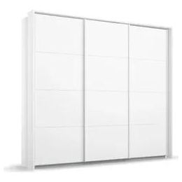 Schwebetürenschrank Rauch "Kleiderschrank Schrank Garderobe OTELI inkl. 3 Innenschubladen", weiß, B:211cm H:214cm T:68cm, Holzwerkstoff, Schränke, inkl. Passepartout optional mit Beleuchtung