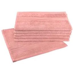 Gästehandtücher Dyckhoff "Siena", rot (rosenholz), B:30cm L:50cm, Frottier, Obermaterial: 100% Baumwolle, Handtücher, mit Bordüre