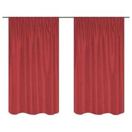 Vorhang HOME BASICS "MAITE" Gr. 1, rot (bordeaux), B:135cm H:145cm, Polyester, Gardinen