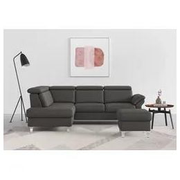 Sit & More Ecksofa SIT & MORE "Arngast L-Form", braun (mocca), B:245cm H:84cm T:194cm, Sofas, inklusive Kopfteilverstellung und Federkern