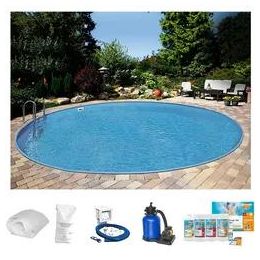 Rundpool Clear Pool "PREMIUM IBIZA", weiß, H:120cm Ø:350cm, Schwimmbecken, inkl. umfangreichem Zubehör in verschiedeneren Größen