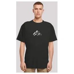 T-Shirt F4NT4STIC "PLUS SIZE Mountain Berge", Herren, Gr. 4XL, schwarz, Obermaterial: 100% Baumwolle, oversize, Rundhals, ohne Bündchen, Shirts, Print