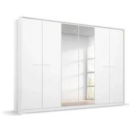 Drehtürenschrank Rauch "Kleiderschrank Schrank Garderobe Wäscheschrank Ankleide OTELI", weiß, B:275cm H:212cm T:58cm, Holzwerkstoff, Schränke, mit Mittelspiegel und Passepartout optional mit Beleuchtung