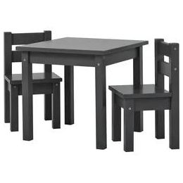 Kindersitzgruppe Hoppekids "MADS Kindersitzgruppe", grau (dunkel grau,), FSC-zertifizierter Holzwerkstoff, MDF, Sitzmöbel-Sets, in vielen Farben, mit zwei Stühlen