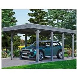 Skan Holz Einzelcarport SKANHOLZ "Friesland", grau (dunkelgrau), B/H/T: 221cm x, Carports