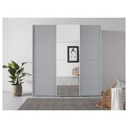 Schwebetürenschrank Rauch "Kleiderschrank Schrank Garderobe TOPSELLER OTELI inkl. Inneneinteilung", grau (seidengrau), B:203cm H:210cm T:62cm, Holzwerkstoff, Schränke, mit 3 Innenschubladen sowie zusätzlichen Einlegeböden MADE IN GERMANY
