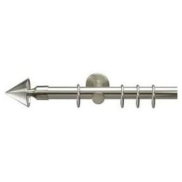 Gardinenstange Liedeco "Kegel", silber (silberfarben), L:200cm Ø:20mm, Gardinenstangen