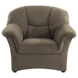 Sessel DOMO collection "Sarafina zeitlos und elegant, bequem", braun, B:102cm H:83cm T:81cm, Luxus-Microfaser (92% Polyester, 8% Nylon);Microfaser PRIMABELLE (100% Polyester);Microfaser PRIMABELLE (100% Polyester) / Struktur (90% Polyester; 10% Polyacryl), Sessel, Polstersessel, wahlweise mit Federkern