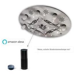 Niermann Standby NIERMANN Deckenleuchte "Gothic", bunt, 5, H: 7cm, 1 Stk., Leuchten, Deckenleuchte Gothic 'Amazon Alexa kompatibel', Kinderlampe