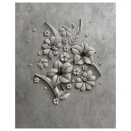 Livingwalls Fototapete LIVING WALLS "Walls by Patel Relief 1", grau, B:2 L:2,5, Vlies, Tapeten, Vlies, Wand, Schräge