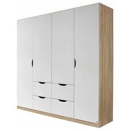 Kleiderschrank Rauch "Freising geräumiger Schrank Garderobe Schlafzimmerschrank", weiß (struktureichefarben hell, weiß), B:181cm H:197cm T:54cm, Schränke, mit Griffmulden und Schubkästen OTTO ́s Chois TOP PRODUKT