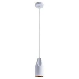 Paco Home Pendelleuchte "HURLEY I", weiß, 1, Ø 12cm H: 28,5cm, Leuchten, Hängelampe Esszimmer Küchenlampe Hängend Esstischlampe Innen Gold