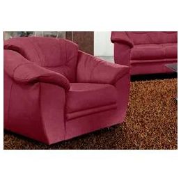 Sit & More Sessel SIT & MORE "Savona, B: 103 cm", rot (karminrot), B:103cm H:90cm T:90cm, NaturLEDER: Bitte beachten Sie, dass Lederbezüge mehr Nähte aufweisen als Stoffbezüge.;SOFTLUX-Kunstleder;NaturLEDER (echtes Rindsleder in Sitz und Rücken, Korpus in farblich passendem Kunstleder);SOFTLUX/Struktur (Korpus in Kunstleder, Sitz und Rücken in Strukturstoff aus 75% Polyester und 25% Viskose);Luxus-Microfaser