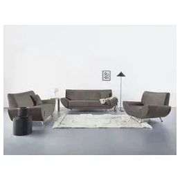 Polstergarnitur Inosign "Saltare elegant und komfortabel, OTTOs Choice, 3-2-1", grau (anthrazit,), H:78cm T:82cm, 100% Polyester, Sitzmöbel-Sets