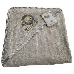 Kapuzenhandtuch Ross "KIDSLINE", silber (silbergrau), B:100cm L:100cm, Frottier, Baumwolle, Handtücher, 100 % Baumwolle, Kapuze, Stickerei