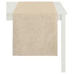 Tischdecke Apelt "3313 INDIAN SUMMER" Gr. 1, beige (creme), B:48cm L:140cm, Polyester, Viskose, Tischdecken, Herbstzeit, Herbstdeko