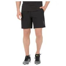 Jerseyhose TRIGEMA "TRIGEMA Sport-Shorts mit Innenslip aus Netz", Herren, Gr. L, US-Größen, schwarz, 74% Nylon, 26% Elastan, Hosen