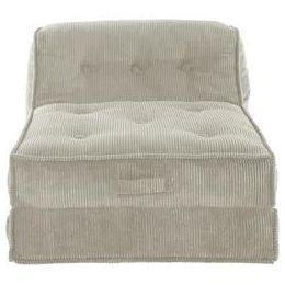 Sessel Inosign "Pia", grau (beigegrau), B:83cm H:77cm T:83cm, 100% Polyester, Sessel, Lounge-Sessel, Loungesessel aus Cord, in 2 Größen, Pouf-Funktion.