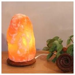WAGNER LIFE DESIGN Salzkristall-Tischlampe "Rock", orange, &Oslash; 12cm H: 18cm, 1 Stk., Leuchten, Handgefertigt - jeder Stein ein Unikat, H: ca.18 cm, ca. 2-3kg